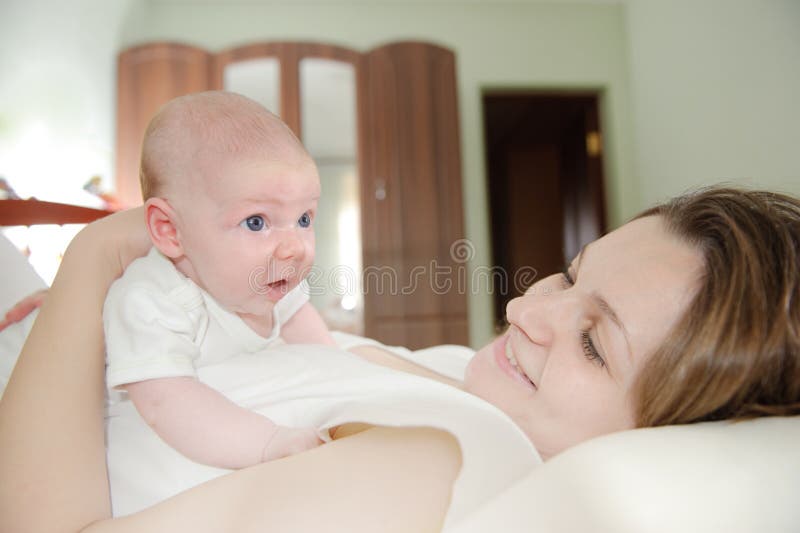 Mother and baby stock image. Image of human, infant, maternity - 17723555