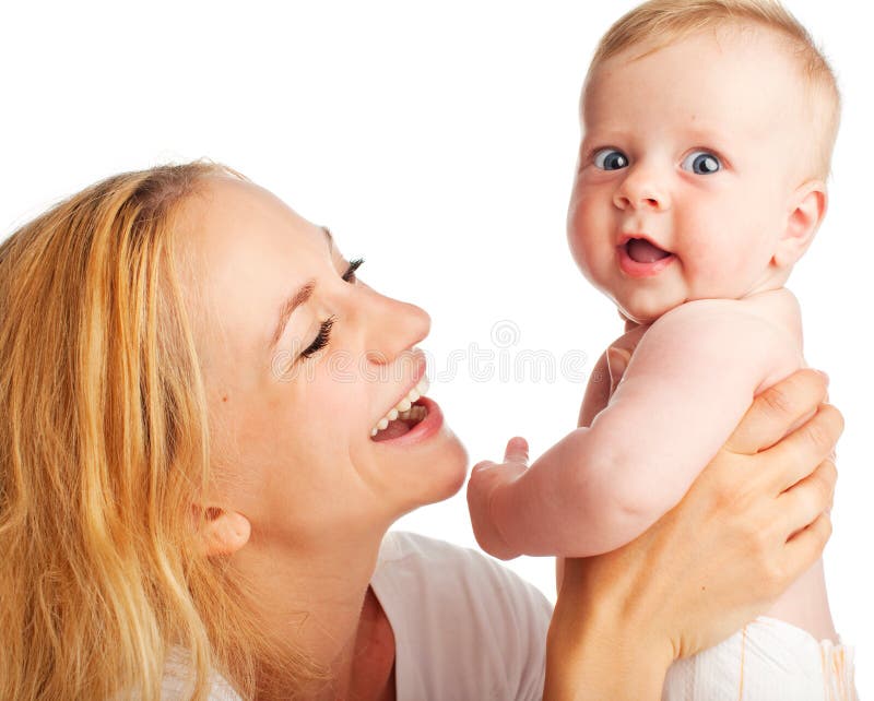 Mother with baby stock image. Image of studio, woman - 18047797
