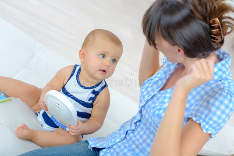 Mother and baby bonding stock photo. Image of newborn - 124182188