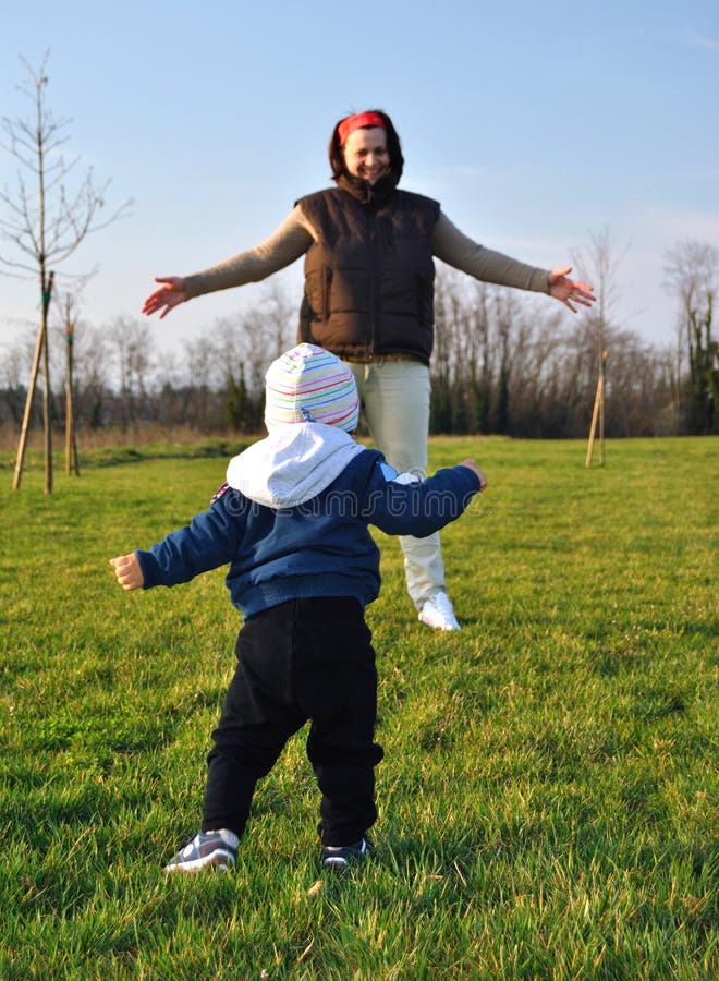 First walking steps stock photo. Image of toddler, safe - 30202926