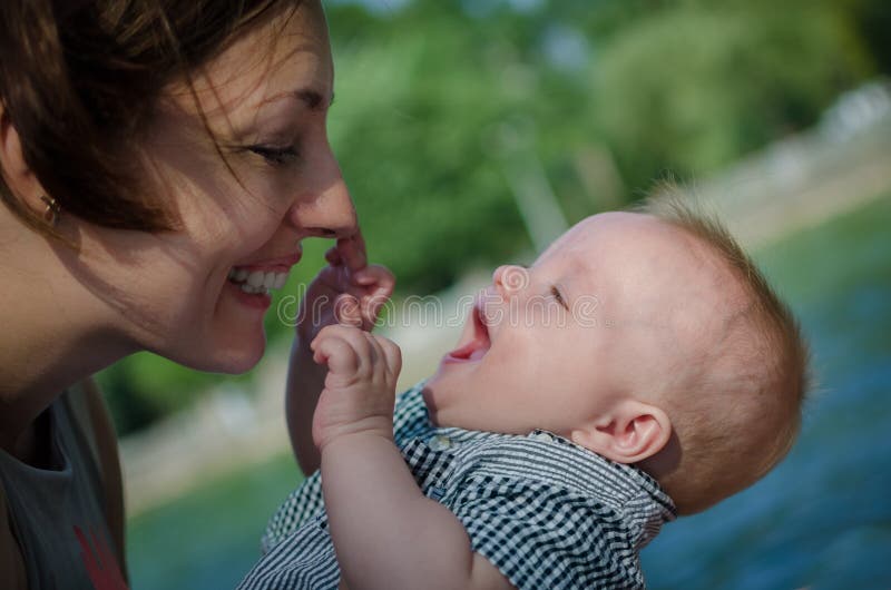 Happy baby with dimples stock image. Image of childhood - 2088159