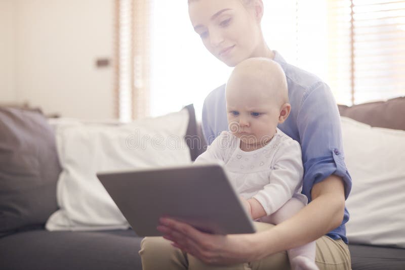 Mother with baby girl stock photo. Image of child, baby - 53147230