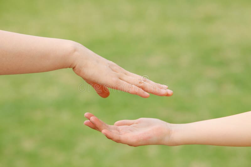 Mother and Child Shake Hands Stock Image - Image of partnership, family ...