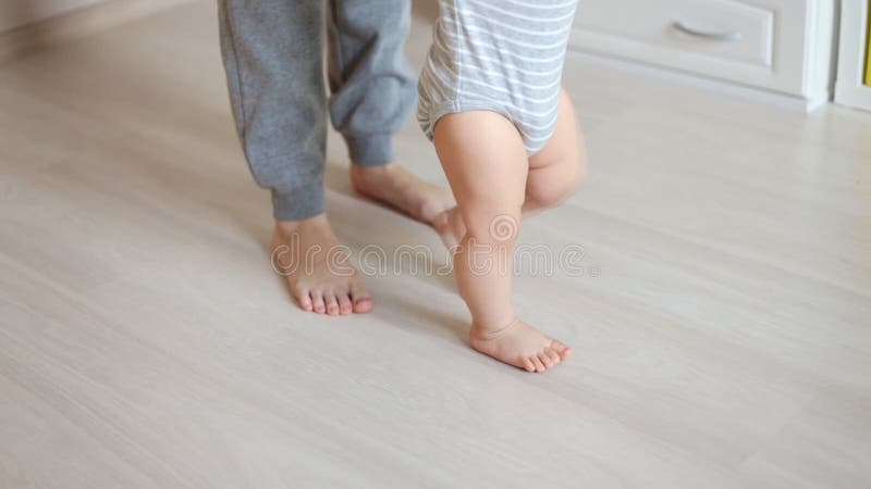 Mother and Baby Legs. First Steps Stock Footage - Video of love ...
