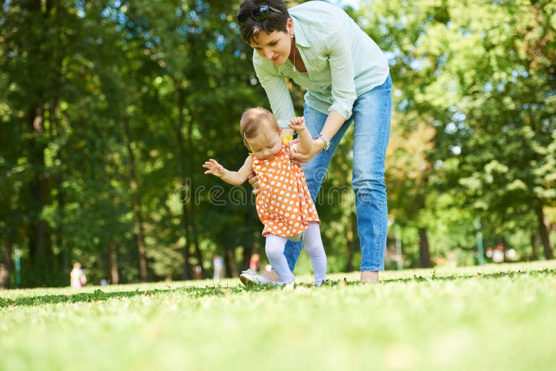 Mother and baby in park stock image. Image of toddler - 56456483