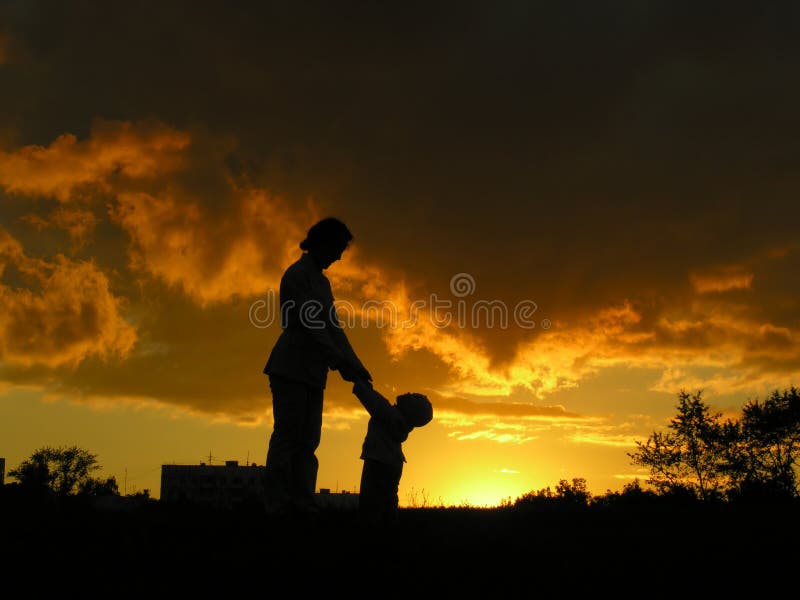 Mother with baby sunset stock photo. Image of health, happiness - 1002748
