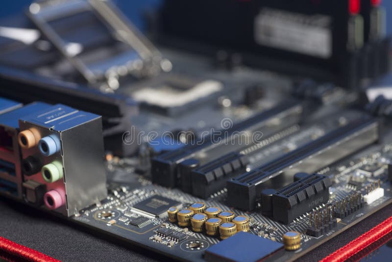 Mother Board Computer Circuit Stock Photo - Image of microchip ...