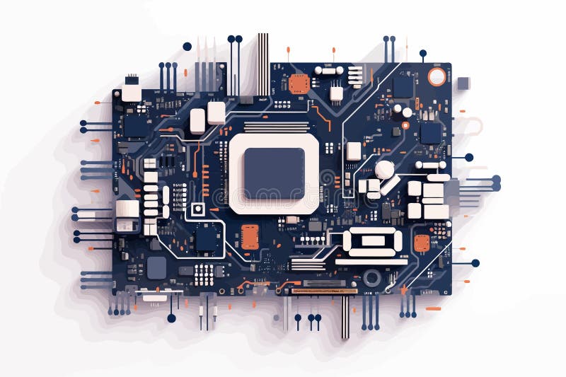 Mother Board Vector Flat Minimalistic Isolated Vector Style ...