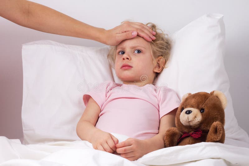 Sick baby stock image. Image of heat, girl, face, human - 29750997