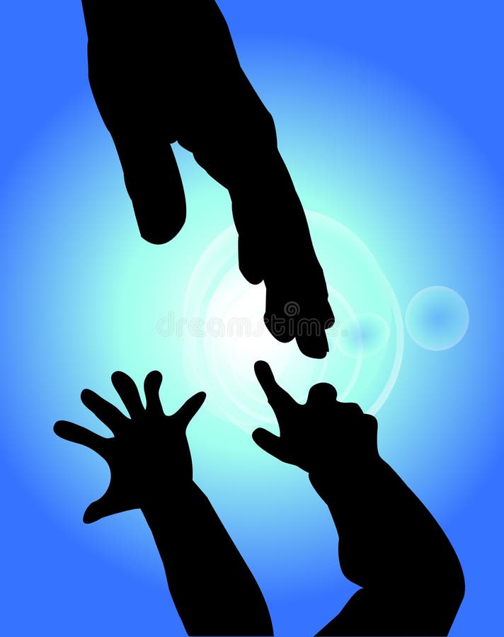 First touch to it stock illustration. Illustration of join - 4406934