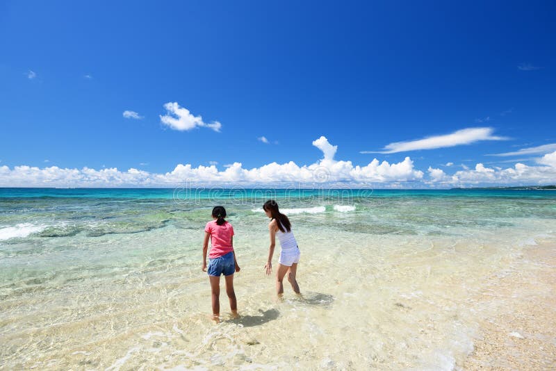 Woman at the beach stock image. Image of coastal, beach - 22760505