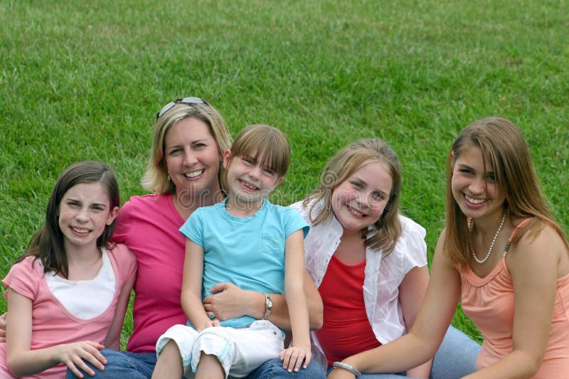 Mother and Children stock image. Image of family, girls - 1244473