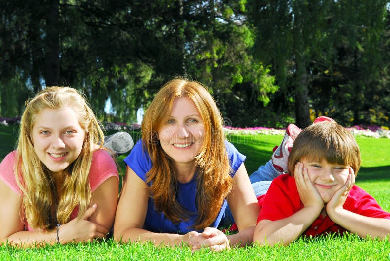 Mother and children stock image. Image of happy, middle - 3454539