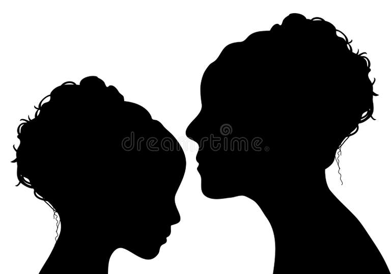 Mother Daughter Profile Stock Illustrations – 1,029 Mother Daughter ...