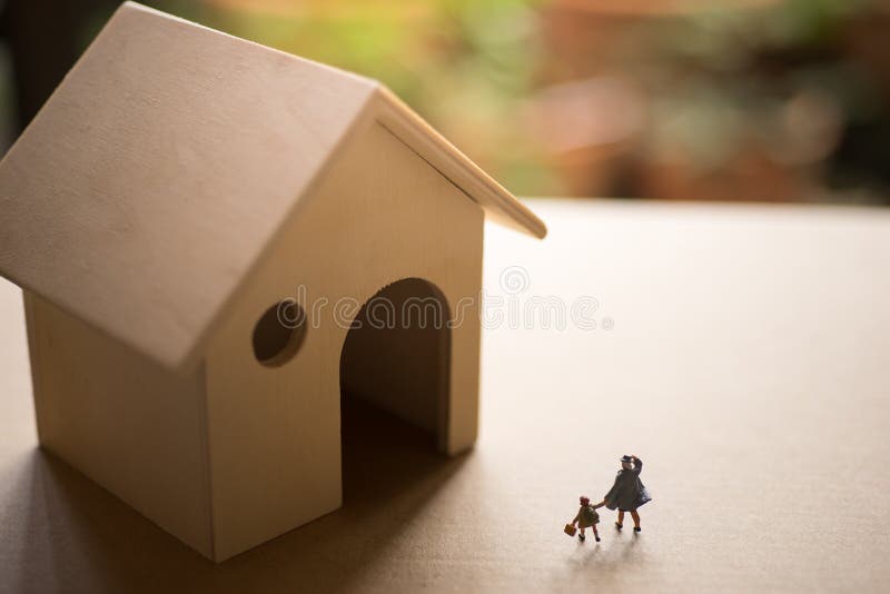 Mother and Daughter Come Back Home Stock Photo - Image of learner ...