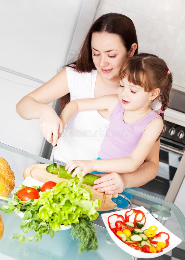 Mother and daughter cook stock photo. Image of cook, dinner - 17341768