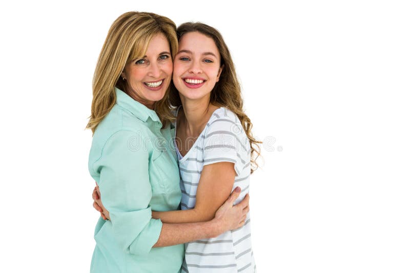 Mother And Daughter Embracing Stock Image Image Of Cheerful Hugging