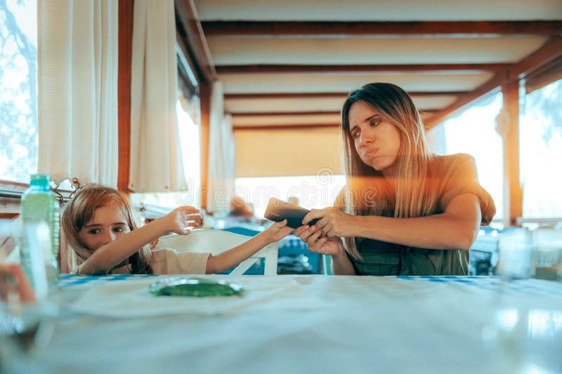Mother and Daughter Fighting Over the Mobile Phone Stock Photo - Image ...