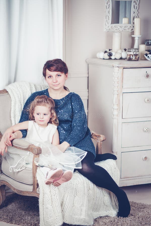 Mother and daughter stock photo. Image of living, indoors - 80478584