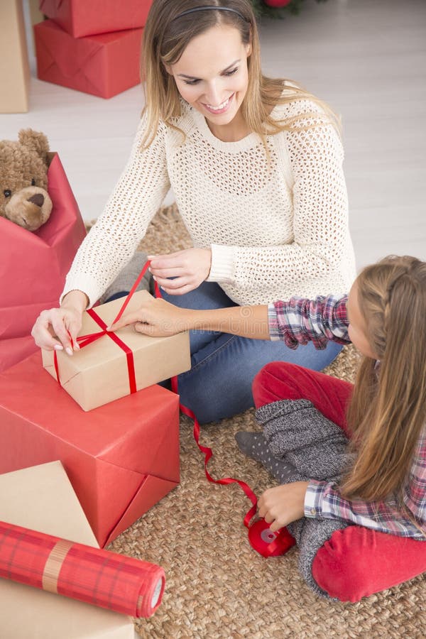 Mother and Daughter with Cups Stock Photo - Image of confidences ...