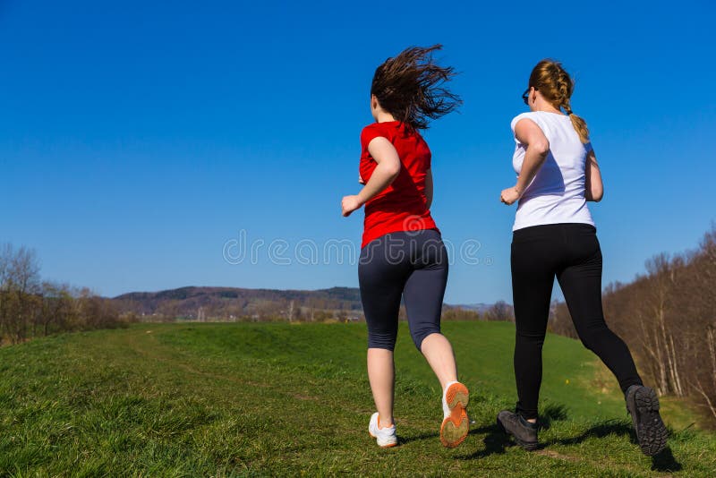 Mother and Daughter Running Stock Photo - Image of jumping, happy: 94840580