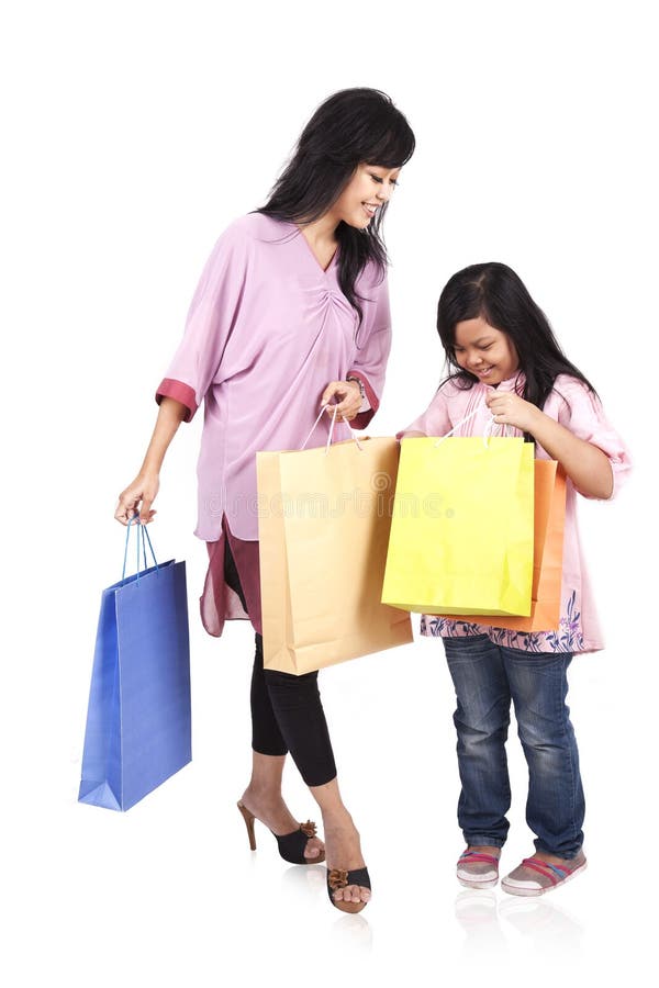Mother and Daughter Shopping Stock Image - Image of buying, family: 1924155