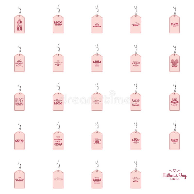 Mother Day labels stock vector. Illustration of calligraphy - 72410113