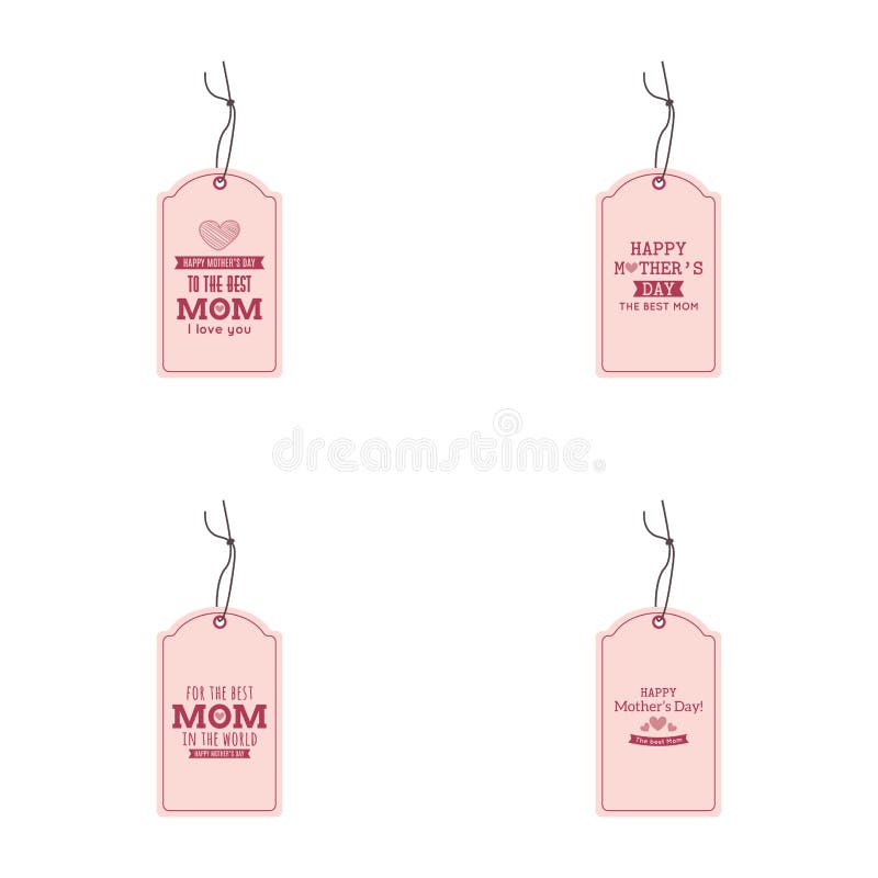 Mother Day labels stock vector. Illustration of font - 72580158