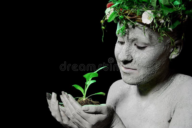 Mother earth stock image. Image of black, spring, hands - 15007735