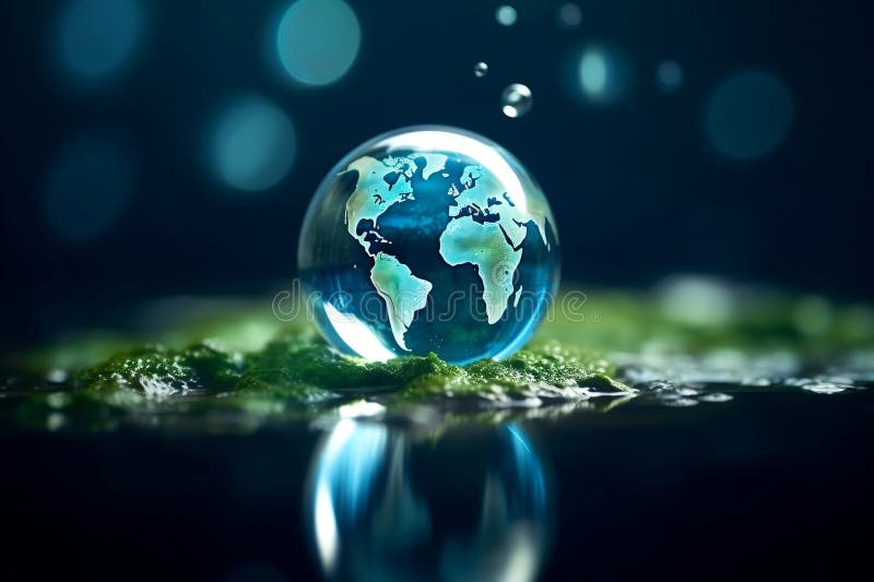 Mother Earth Beauty Globe on Earth Day. Generative AI Stock ...