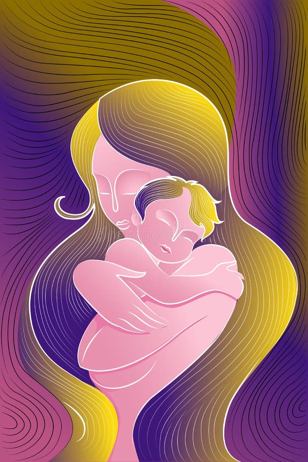 Mother Embracing Child stock vector. Illustration of lifestyle - 30449600