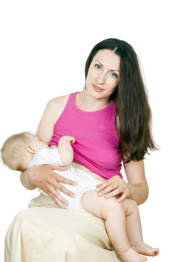 Mother feeding baby milk stock image. Image of cute, loving - 27960759
