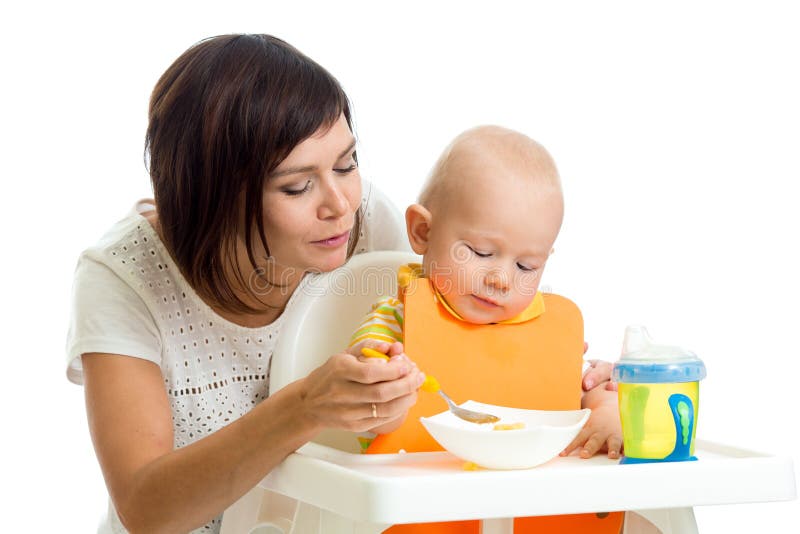 Mother Feeding Her Baby Boy Stock Photo - Image of family, love: 46236246