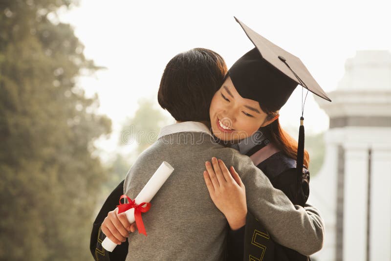 Mother and Graduate Hug stock image. Image of graduation - 36766309