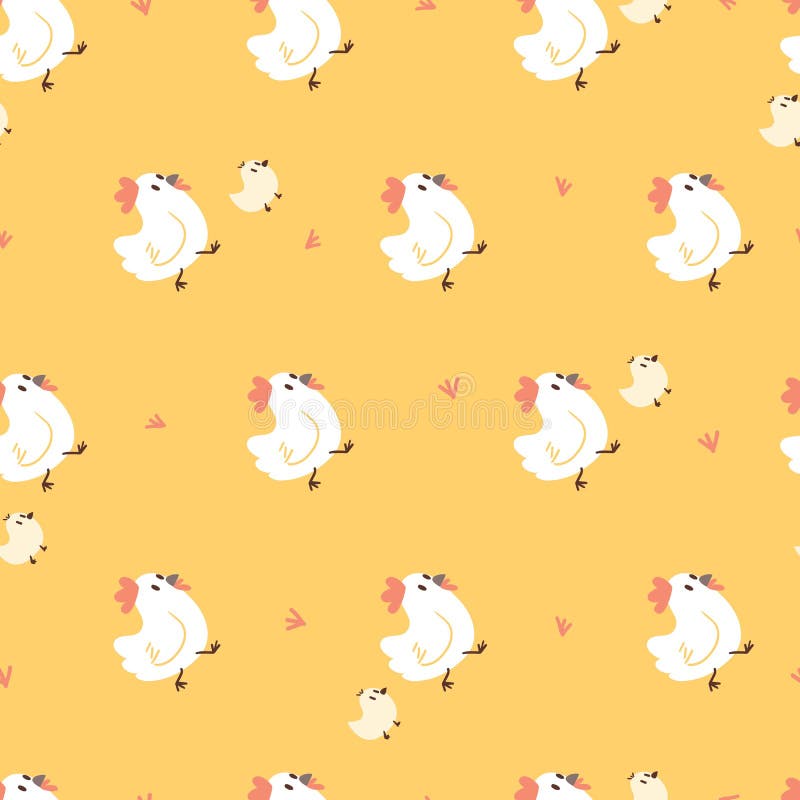 Mother hen with chicks stock illustration. Illustration of kawaii ...