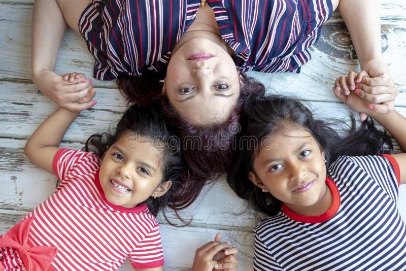 Mother with Her Beautiful Daughters Stock Photo - Image of domestic ...