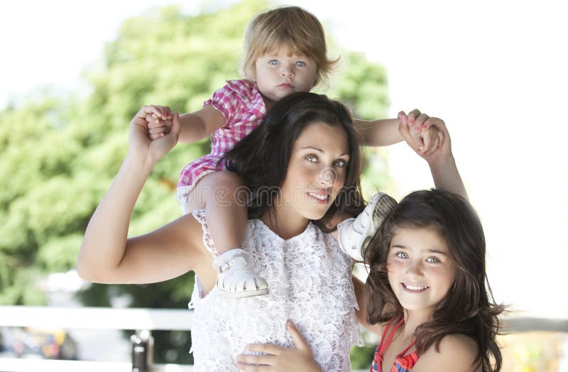 Mother with Her Beautiful Daughters Stock Photo - Image of beautiful ...