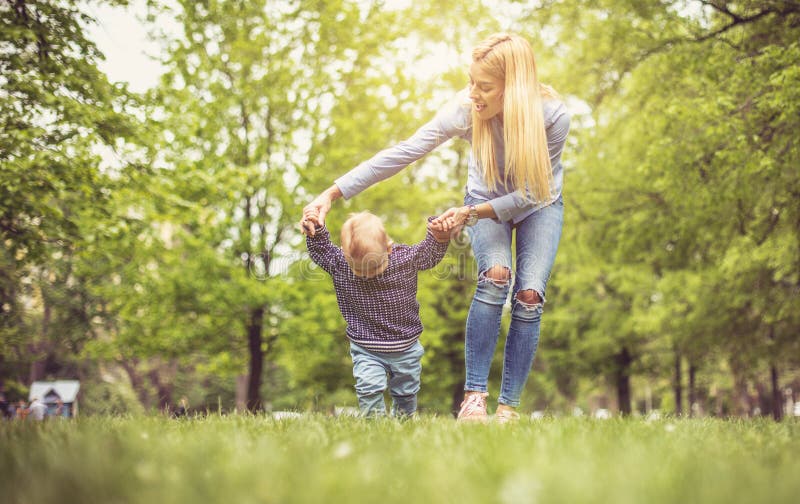 Happy little steps. stock image. Image of people, holding - 120405993
