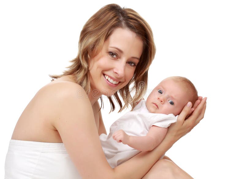 Mother holding her baby stock image. Image of woman, motherhood - 9557279