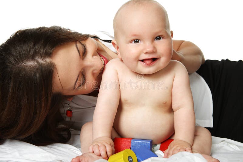 Mother Hugging Little Baby Boy. Stock Image - Image of cute, happy: 9950795