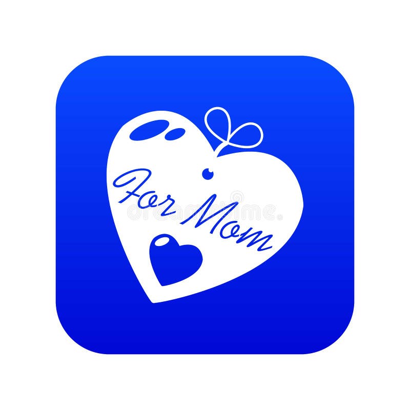 Mother icon blue vector stock vector. Illustration of text - 152353408