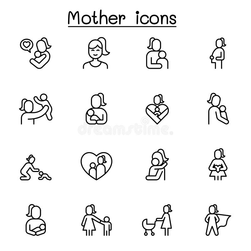 Mother and son icon stock illustration. Illustration of parenting ...