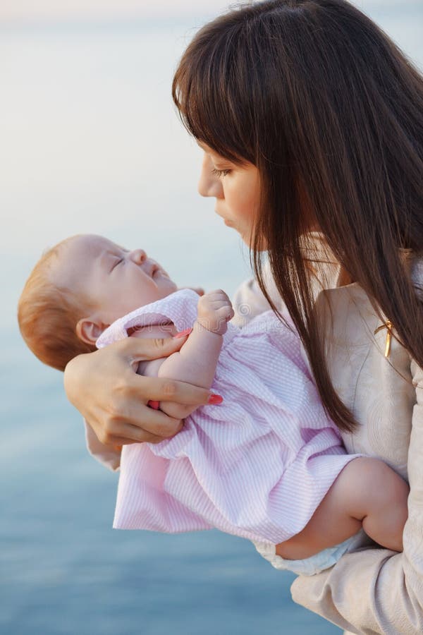 Mother with infant baby stock photo. Image of baby, care - 9578512