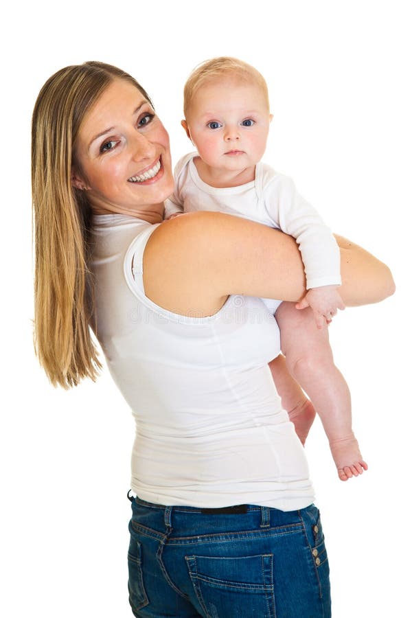 Mother with infant girl stock image. Image of happiness - 22773513