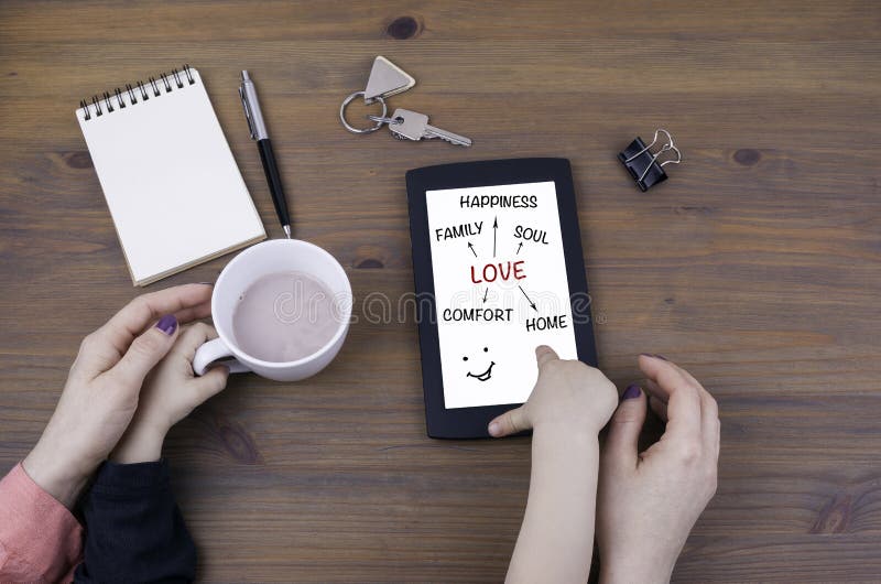 Mother and Kid Play at Tablet Computer. Love, and Family Concept Stock ...