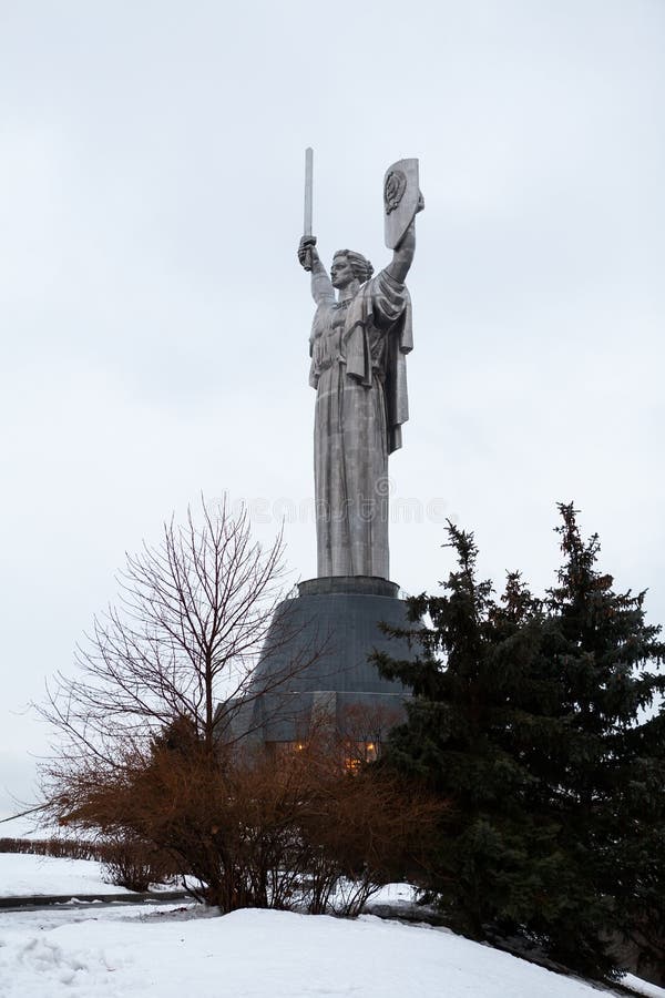 Mother Land Monument in Kiev, Ukraine. Stock Photo - Image of female ...