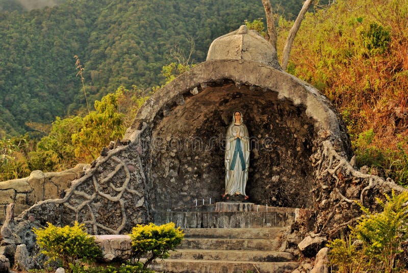 Mother mary cave stock photo. Image of located, remarkable - 261657648