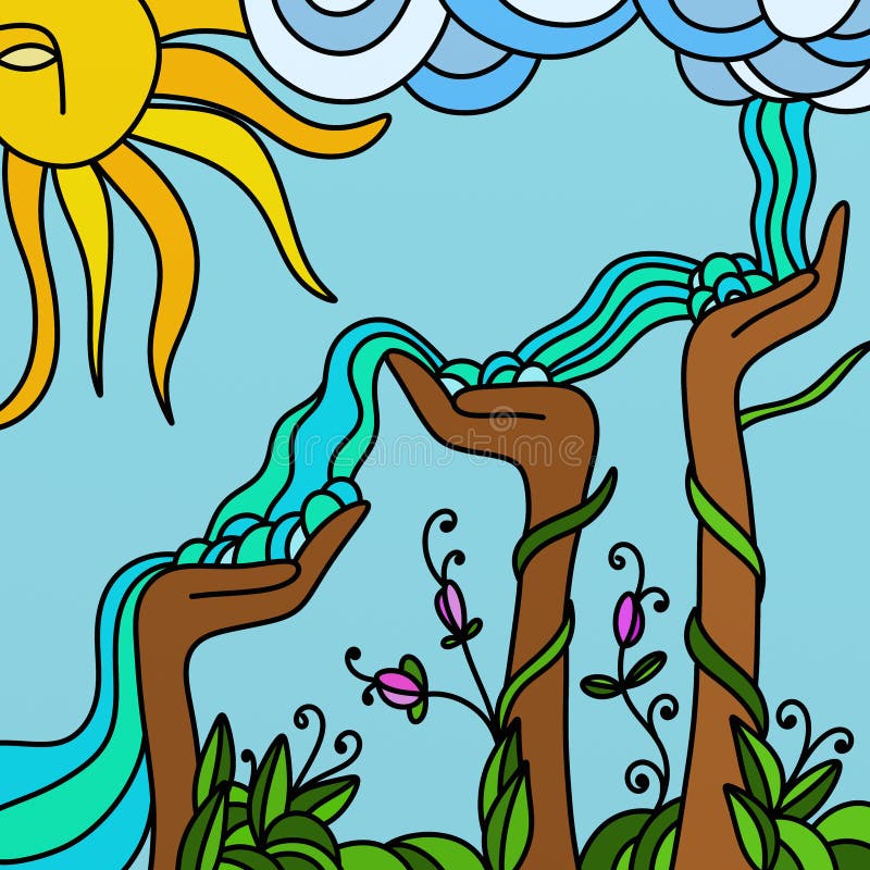 Mother nature stock vector. Illustration of health, love - 3210834