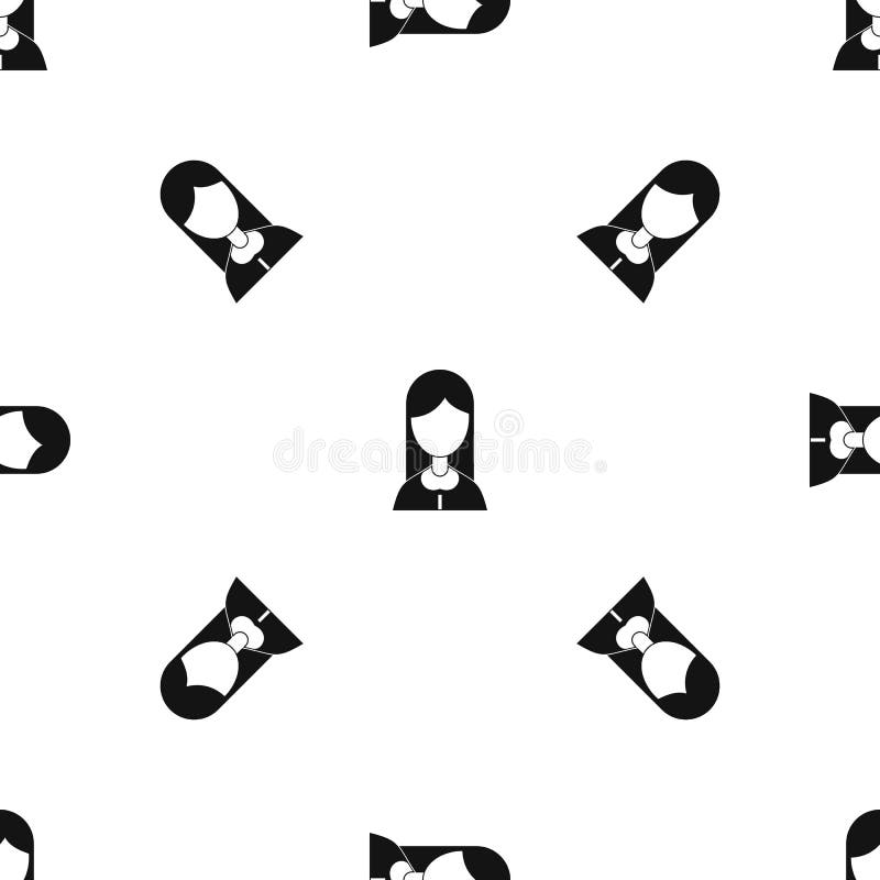 Mother Pattern Seamless Black Stock Vector - Illustration of lovely ...