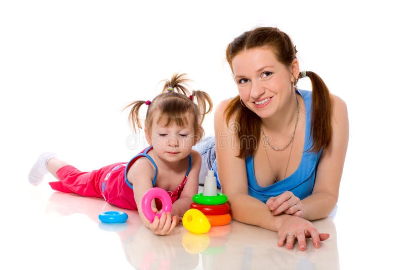 Mother playing with child stock photo. Image of collecting - 13322640